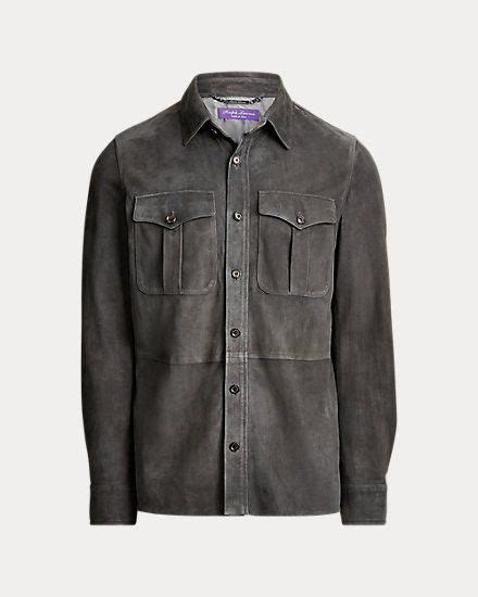 Ralph Lauren Purple Label Suede Shirt Jacket Grailed