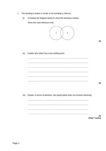 Aqa Gcse Chemistry 9 1 C3 6 Structure Of Simple Molecules Full Lesson Teaching Resources