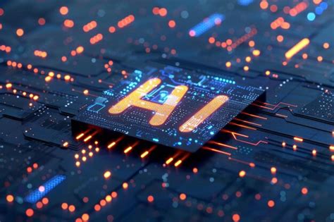 Ai Chip On A Circuit Board Representing Advanced Artificial Intelligence Technology Premium Ai