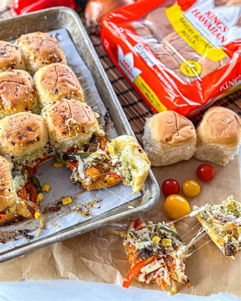 Cheesy Roasted Veggie Sliders Recipe The Global Vegetarian