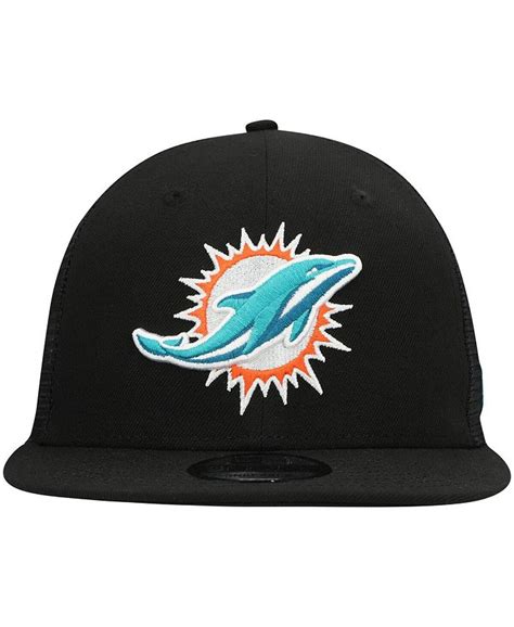 New Era Mens Black Miami Dolphins Shade Trucker 9fifty Snapback Hat Macys