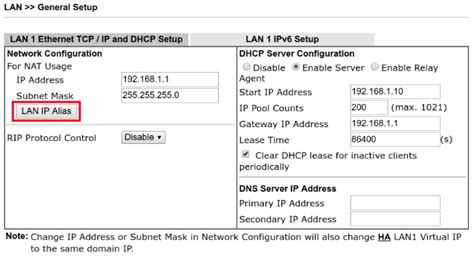 What Is LAN IP Alias And How Do You Use It DrayTek FAQ