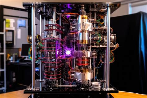 Quantum Computing Setup For Ai Development Stock Illustration