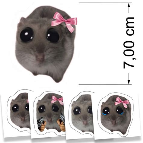 Naklejki Na Samochód Zestaw Naklejek Z Chomikami Meme Chomik 4szt