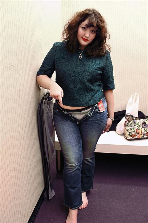 Plus Size Model Compares Different Pairs Of Size Jeans Popsugar
