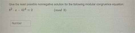 solved give the least possible nonnegative solution for the