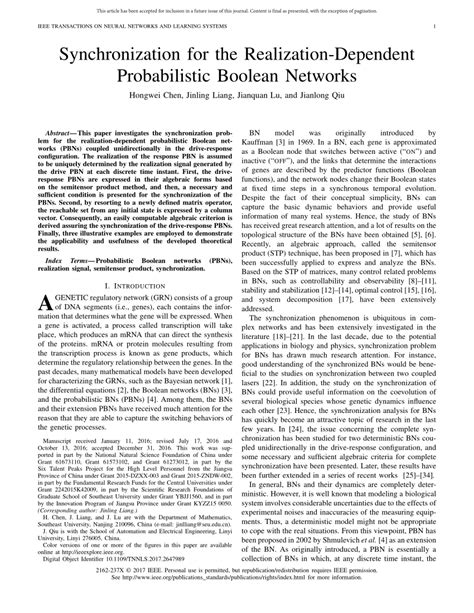Pdf Synchronization For The Realization Dependent Probabilistic
