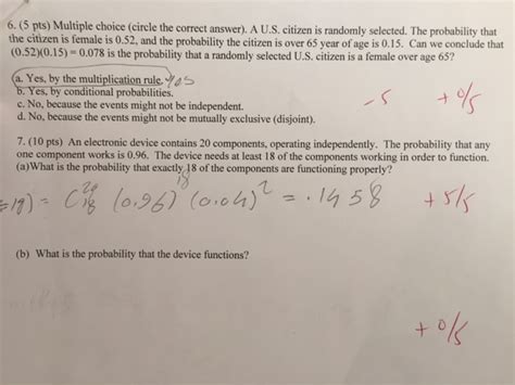 solved multiple choice circle the correct answer a u s