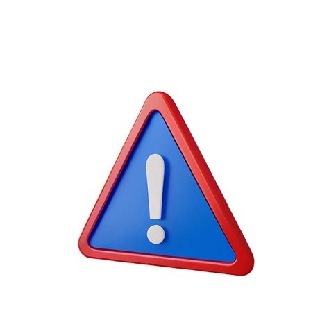 Warning D Rendering Icon Illustration PNG