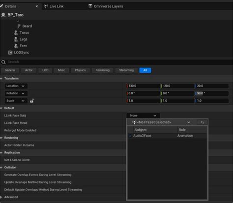 Audio2face To Ue Live Link Plugin — Omniverse Audio2face