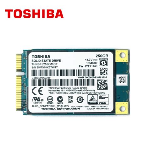 TOSHIBA mSATA 256GB Solid State Drive 256G SSD SATA 3 Mini for Laptop ...