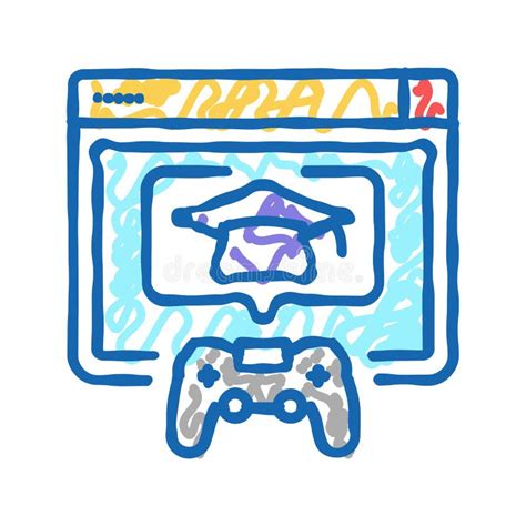 Educational Games Primary School Icon Doodle Illustration Stock Illustration Illustration Of