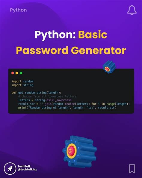 Techtalk Learn Programming On Instagram “python Basic Password Generator 🟣 Steal This Handy
