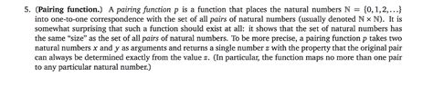 5 Pairing Function A Pairing Function P Is A