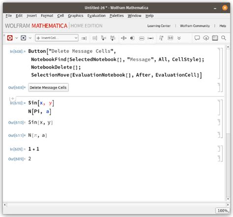 How To Make A Button To Delete A Message Output Cell Mathematica Stack Exchange