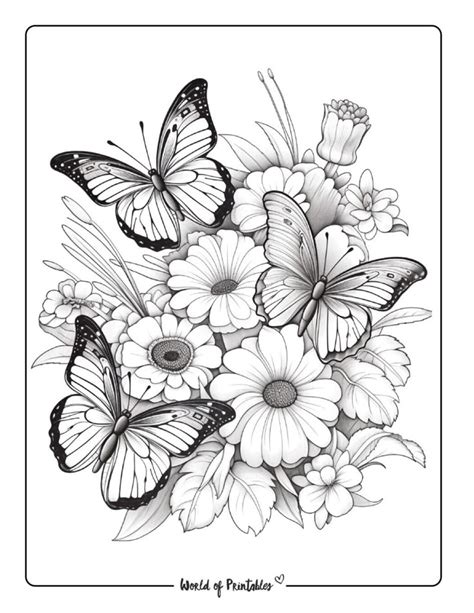 Big Flower Coloring Pages For Adults