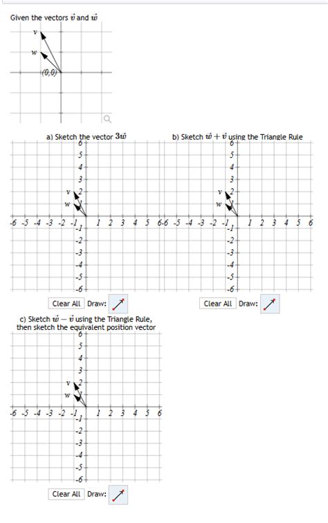 Solved Given The Vectors N And W Draw C Sketch Wv Using Chegg