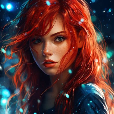 Anime Girl With Red Hair Ai By Liolu Ai On Deviantart