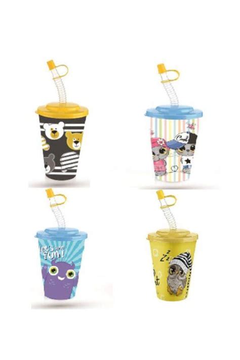 Детска чаша с капак и сламка 650мл Horeho Trade