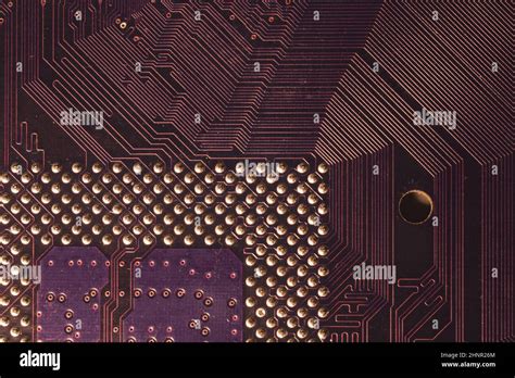 Processor Pins Macro Computer Motherboard Close Up Cpu Pins On A Circuit Board Micro Elements