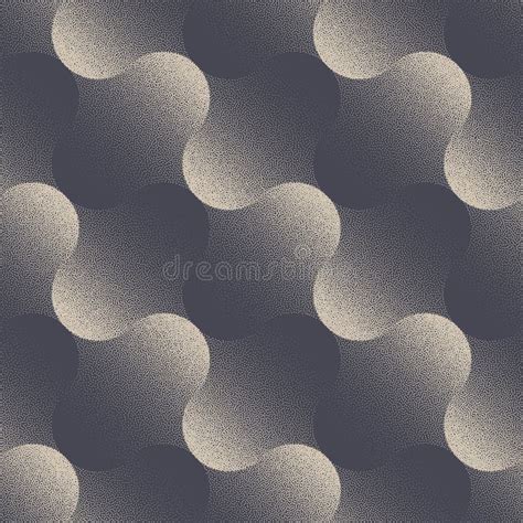 Dynamic Wavy Modern Seamless Pattern Trend Dotwork Abstract Vector Background Stock Vector