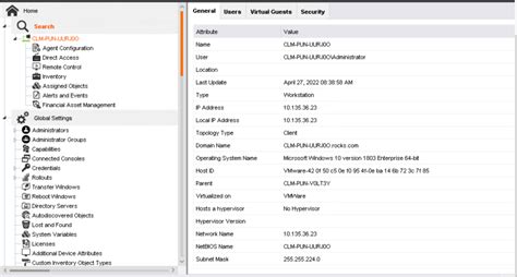 bmc client management blank details are getting populated for devices