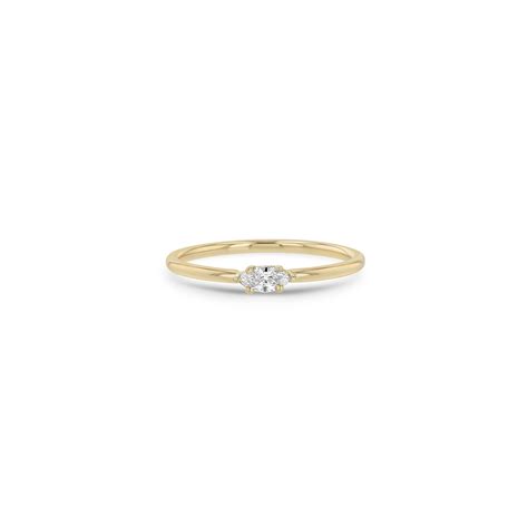Zoë Chicco 14k Gold Marquise Diamond Thick Band Ring ZoË Chicco
