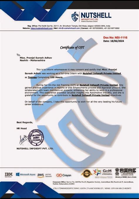 Pranjal Adhav On Linkedin I Am Thrilled To Share That I Have Successfully Completed My Internship