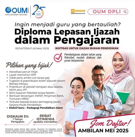 Permohonan Program Diploma Pengajaran Lepasan Ijazah Pgdt Dpli Universiti Terbuka Malaysia