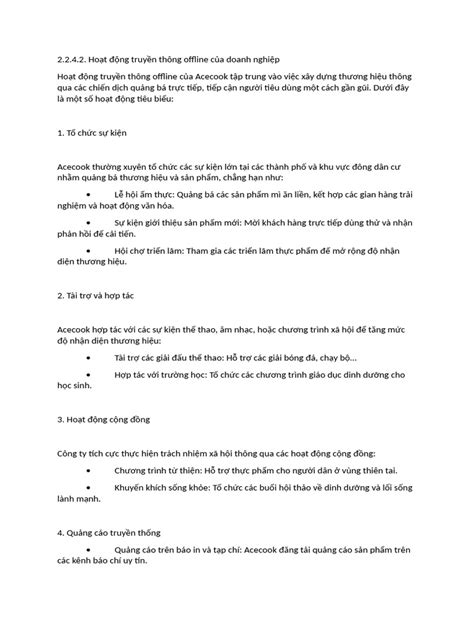 Cty Acecook | PDF