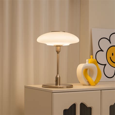 Modern Cone Shaped Wooden Table Lamp Glare Fusion