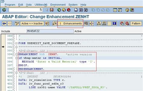 User Exit Implicit Enhancement LearnSapAbap