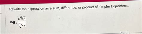 solved rewrite the expression as a sum difference or