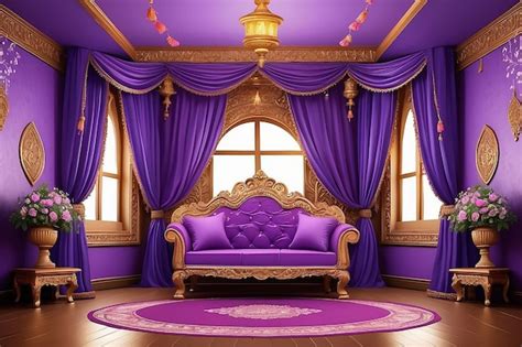 Generate Empty Background Indian Wedding Room Theme Premium Ai Generated Image