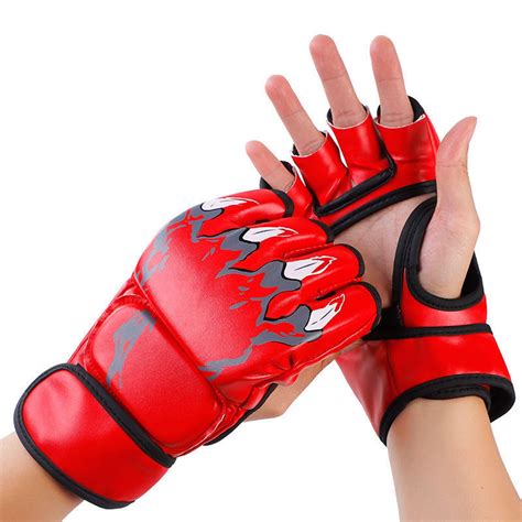 Kesoto Half Finger Boxing Gloves Mma Gloves Mitts Shock Absorption
