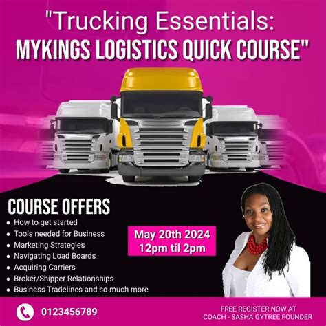 Trucking Dispatch Services Cources Flyer Template Postermywall