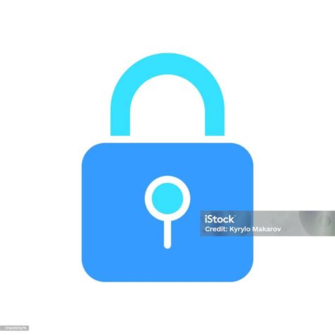 Closed Padlock Icon Security Protection Key Door Password Secret Safe Hacking Vector Color Icon