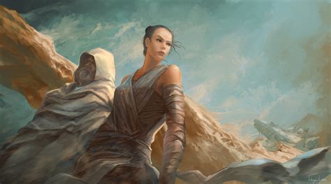 Luke Skywalker And Rey Wallpaper Hd Artist K Wallpapers Images And Background Wallpapers Den