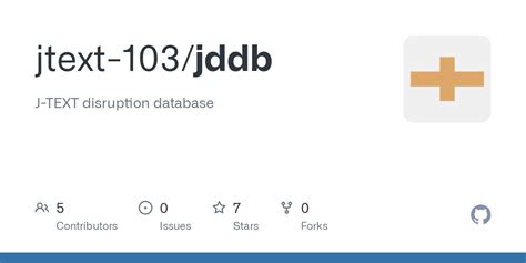 Github Jtext 103jddb J Text Disruption Database