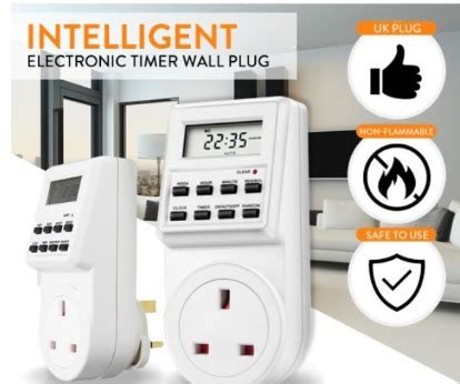 Timer Socket Plug In With LCD Hour Days WALL PLUG DIGITAL Timer Plug STR TV Home