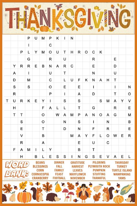 Printable Thanksgiving Word Search Hard Free Printable Hq