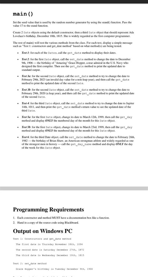 Solved For This Assignment Implement A Class Called Date
