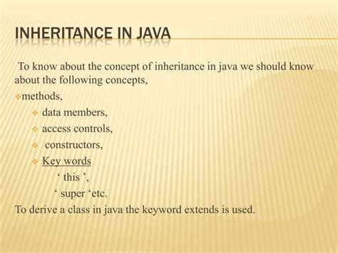 Inheritance In Java Pptx