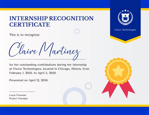 Free Printable Internship Certificate Templates To Customize Online