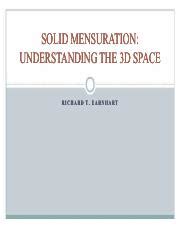 Solid Mensuration Chapter Pdf SOLID MENSURATION UNDERSTANDING THE D SPACE R I C H