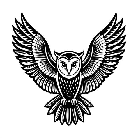 Owl Wings Spread 57093890 Vector Art At Vecteezy