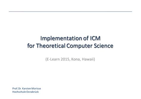 Implementation Of Inverted Classroom Model For Theoretical Computer Science Ppt
