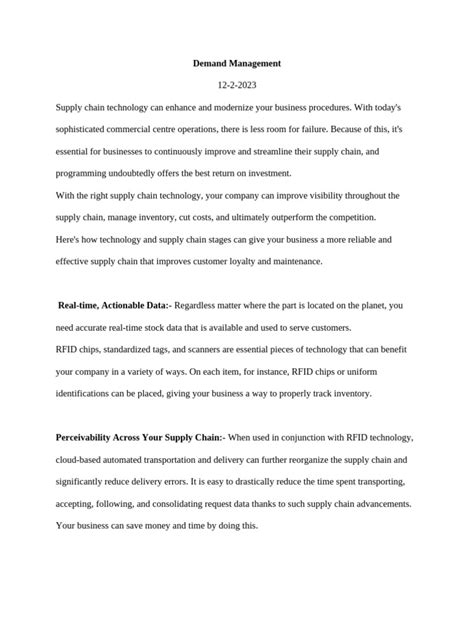 Demand Management 1 Pdf