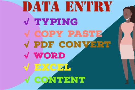 i will do virtual assistant data entry typing copy paste word excel