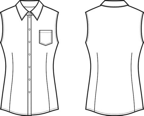 Ilustração em vetor cad de moda de camisa feminina Vetor Premium